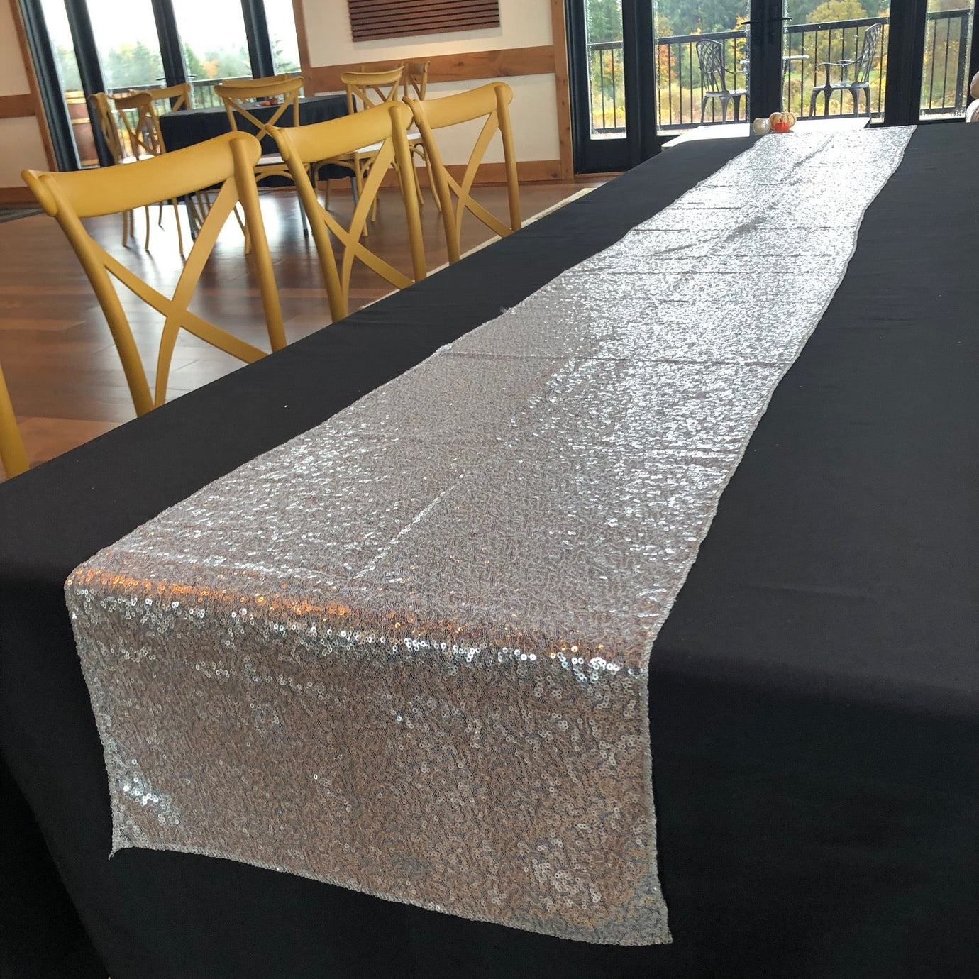 14 X 108 in. Sequin Table Runner (9 Colors) – LinenTablecloth