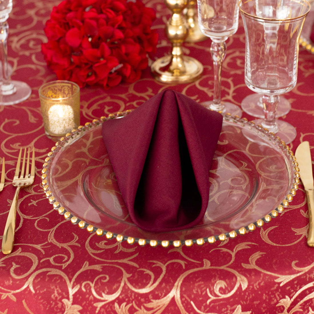 20 in. Polyester Napkins (1 Dozen) - 20 Colors — LinenTablecloth