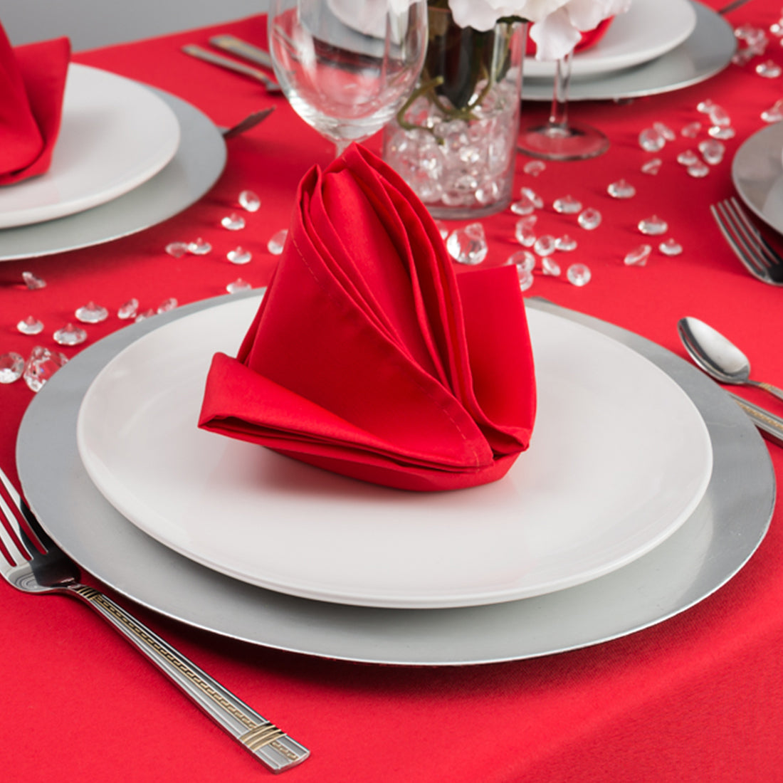 20 in. Polyester Napkins (1 Dozen) - 20 Colors – LinenTablecloth