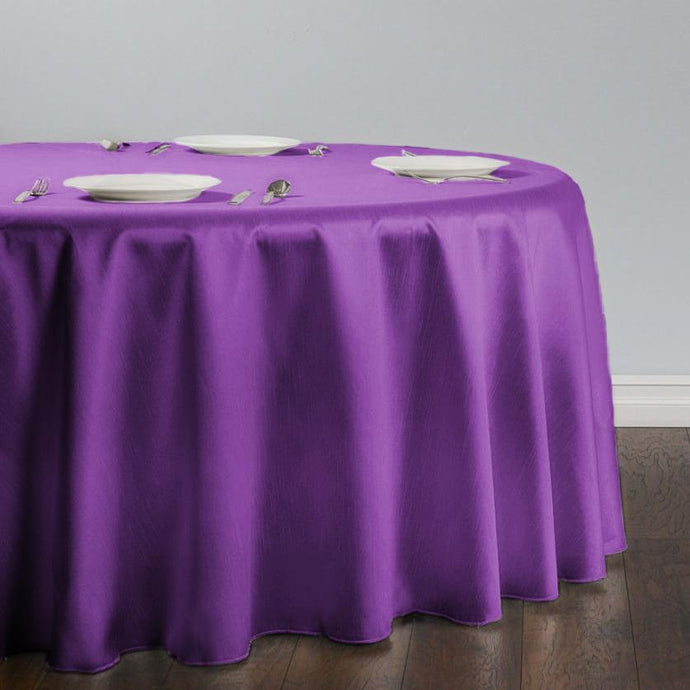 132 in. Round Shantung Silk Tablecloth (7 Colors) – LinenTablecloth