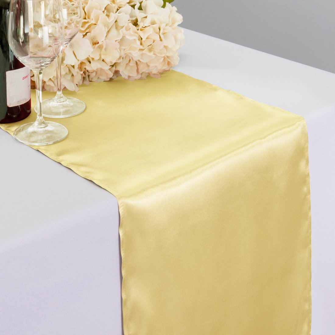 14 X 108 in. Satin Table Runner (14 Colors) – LinenTablecloth