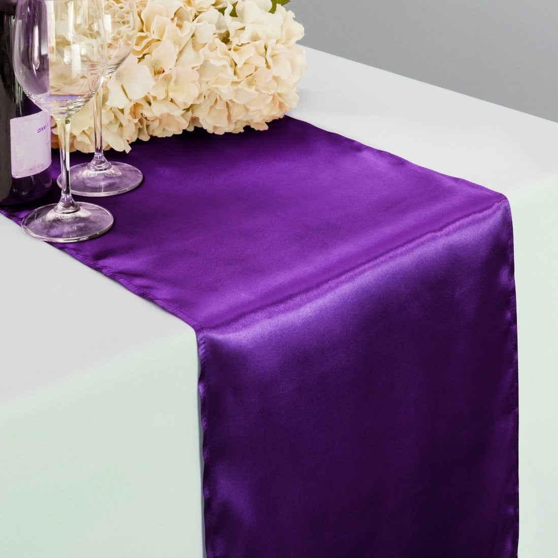 14 X 108 in. Satin Table Runner (14 Colors) — LinenTablecloth