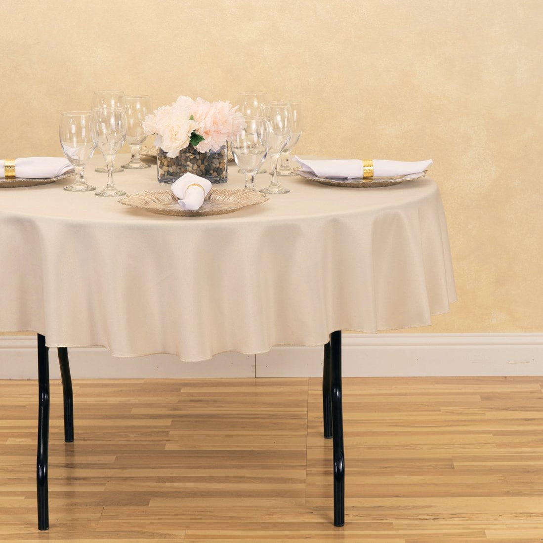 70 in. Round Polyester Tablecloth (20 Colors) — LinenTablecloth