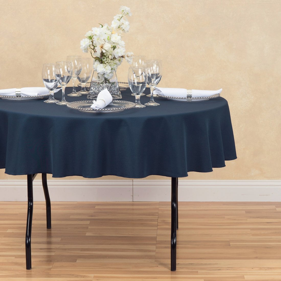 70 in. Round Polyester Tablecloth (20 Colors) — LinenTablecloth