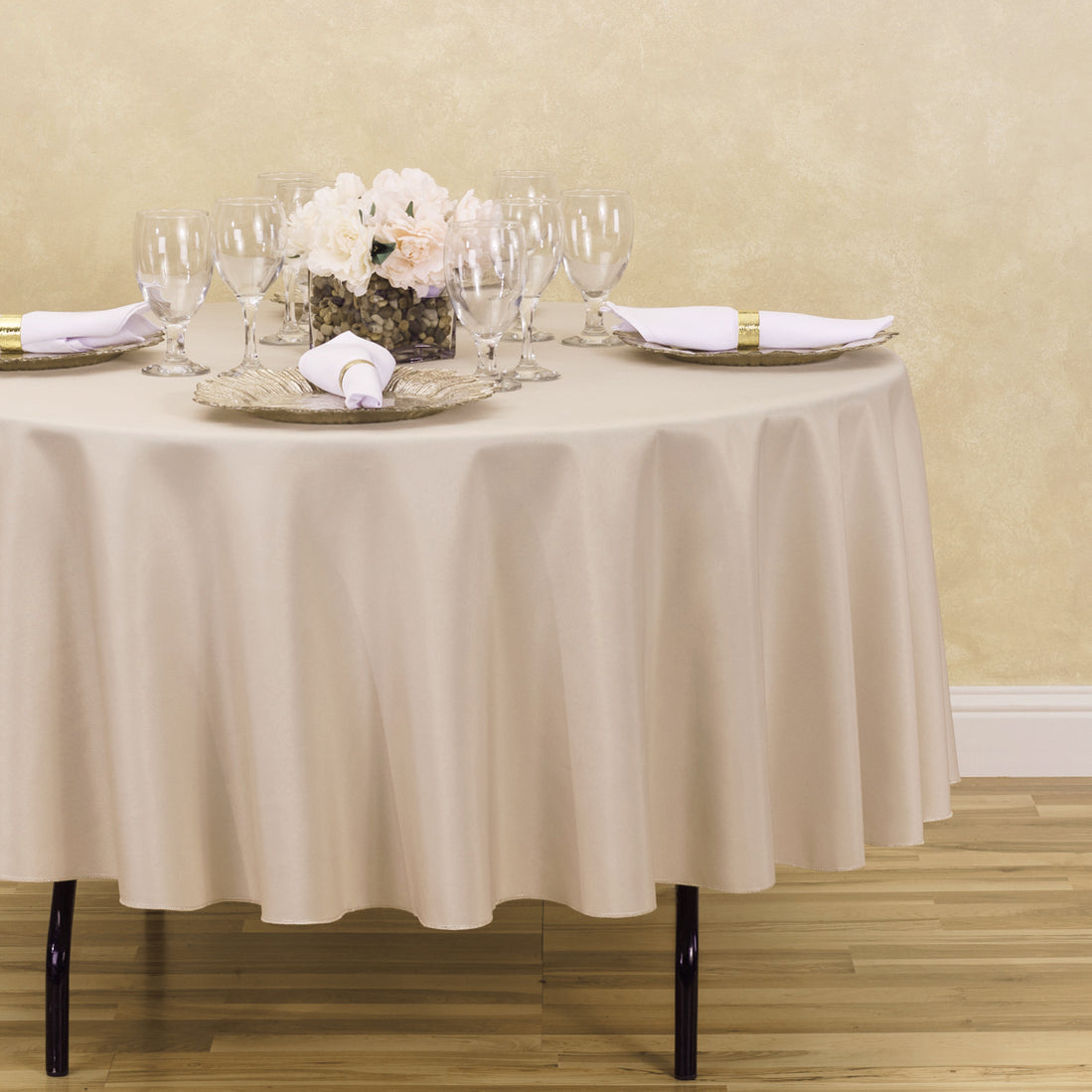90 in. Round Polyester Tablecloth (20 Colors) — LinenTablecloth